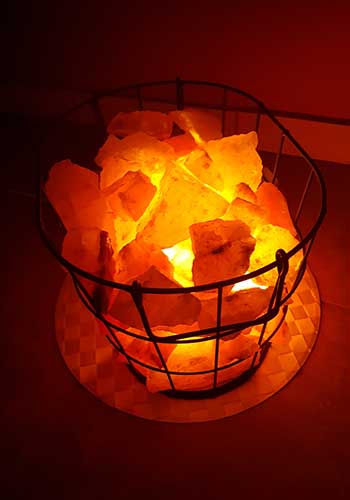 Vatrena korpa 15kg – Lampa od himalajske soli
