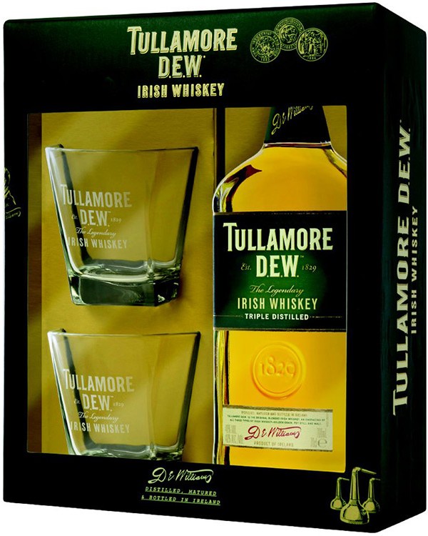 Tullamore Dew set sa čašama 0.70l