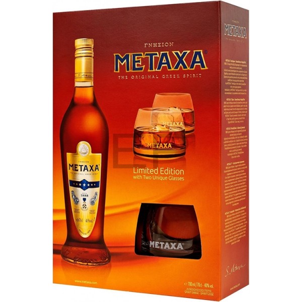 Metaxa 7* Gift sa dve čaše 0.70 l