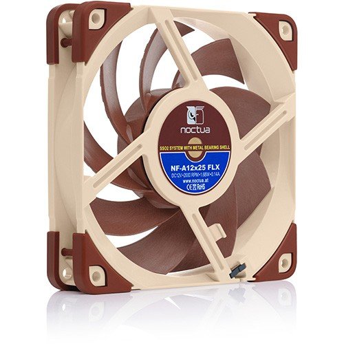 Noctua NF-A12x25 FLX, 12cm ventilator, 12V 3-pin