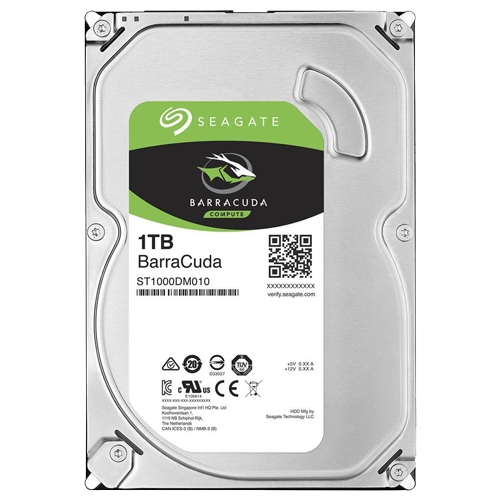Seagate Hard disk Interni 3.5″ - 1TB BarraCuda - ST1000DM010 - SATA III, 64MB, 7200rpm