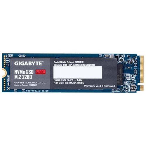 Gigabyte NVMe SSD 256GB M.2 (2280) PCI-Express 3.0 x4 | GP-GSM2NE3256GNTD