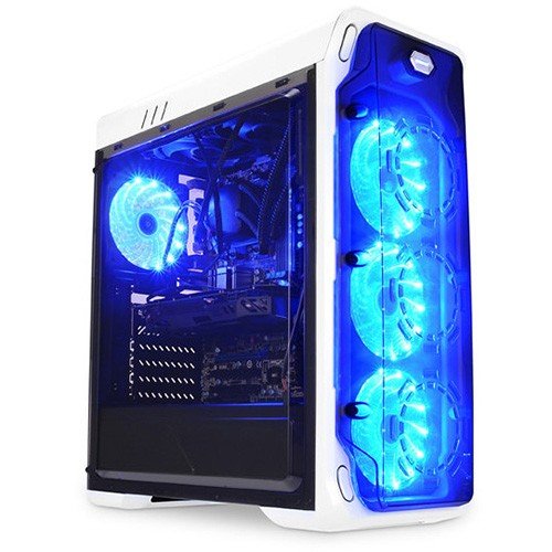 LC POWER 988W Blue Typhoon gejmersko kućište ATX Micro ATX Mini ITX 2 x USB 3.0 1 x USB 2.0 4 x 120mm plavo osvetljenje | LC-988W-ON