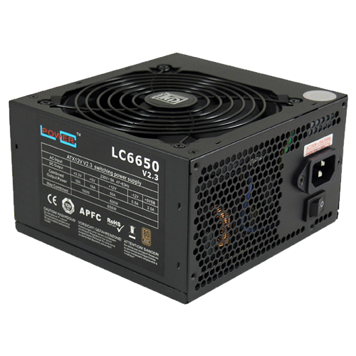 LC POWER Super Silent napajanje 650W nije modularno 80 Plus Bronze aktivni PFC 120mm ventilator | LC6650 V2.3