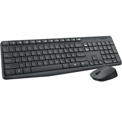 Logitech MK235 bežična tastatura(membranski tasteri US vodootporna) i miš(opitčki) crna boja | 920-007931