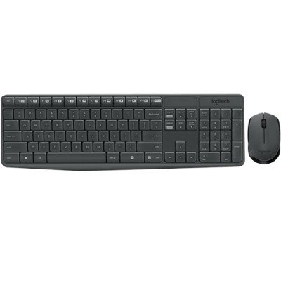 Logitech MK235 bežična tastatura(membranski tasteri US vodootporna) i miš(opitčki) crna boja | 920-007931