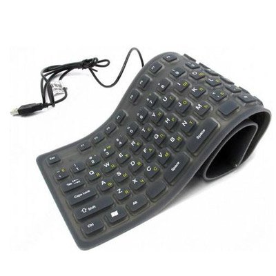 Gembird Fleksibilna žičana tastatura USB PS/2 US vodootporna | KB-109F-B