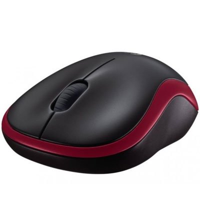 Logitech M185 bežični optički miš USB 1000dpi crveno siva boja | 910-002237