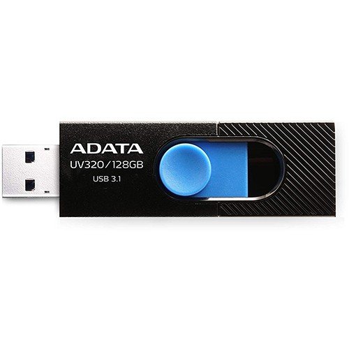 ADATA 128GB UV320 USB 3.1 Flash Drive Black/Blue | AUV320-128G-RBKBL