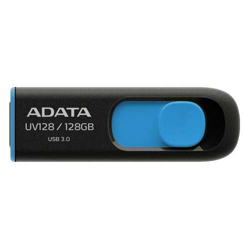 ADATA 128GB USB 3.0 UV128 Black/Blue | AUV128-128G-RBE