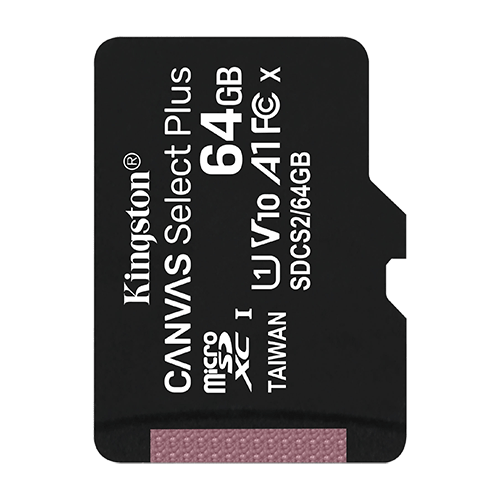 Kingston Memorijska kartica 64GB microSDXC - SDCS2/64GBSP - A1, Class 10, Canvas Select Plus, Brzina čitanja 100 MB/s