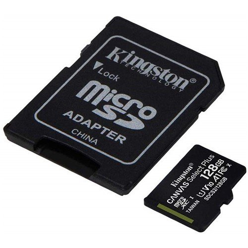 Kingston Memorijska kartica 128GB microSDXC sa SD adapterom SDCS2/128GB - A1, Class 10, Canvas Select Plus, Brzina čitanja 100 MB/s