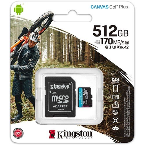 Kingston 512GB microSDXC Canvas Go Plus memorijska kartica | SDCG3/512GB