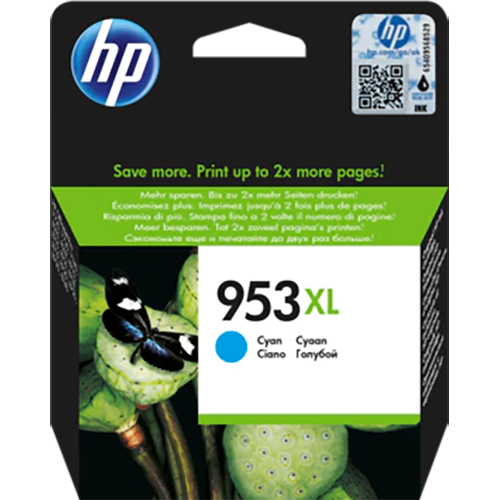 HP HP 953XL High Yield Cyan Original Ink Cartridge | F6U16AE
