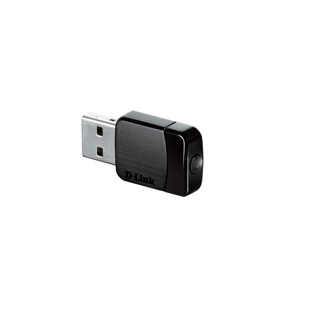 D-Link Wireless AC Dual Band USB Micro Adapter, 433Mbps @5GHz 802.11ac, 150Mbps @2.4GHz 802.11b/g/n, WPS Button | DWA-171