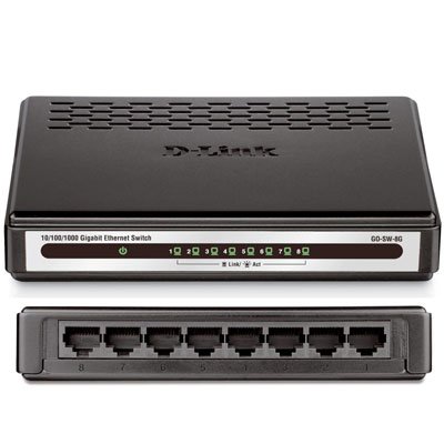 D-Link DlinkGO 8-Port Gigabit 10/100/1000Mbps Desktop Switch | GO-SW-8G