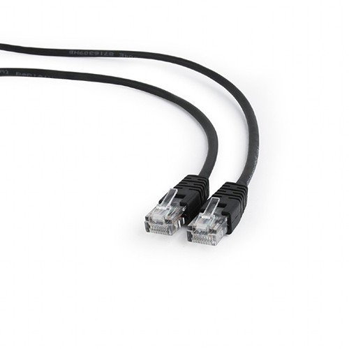 Gembird CAT5e UTP Patch cord, black, 0.25 m | PP12-0.25M/BK