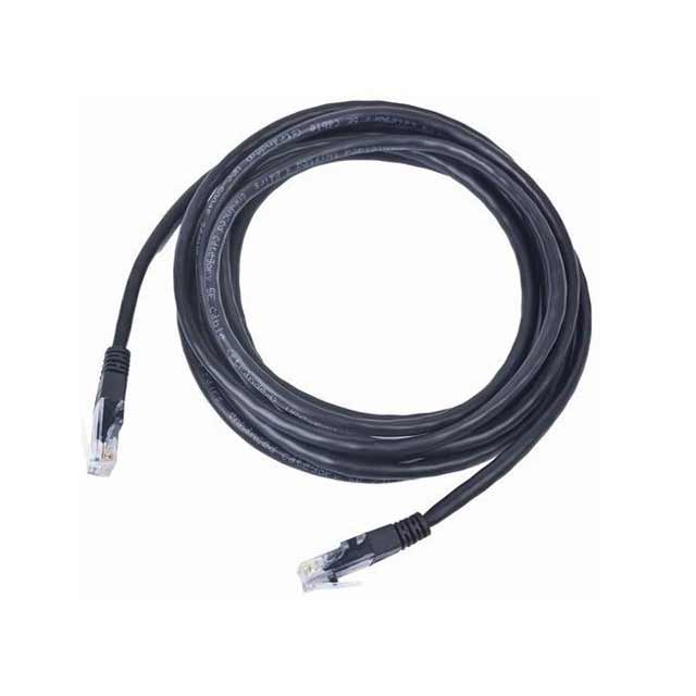 Gembird Black Patch cord cat. 5E UTP molded strain relief 50u″ plugs, 5 m | PP12-5M/BK
