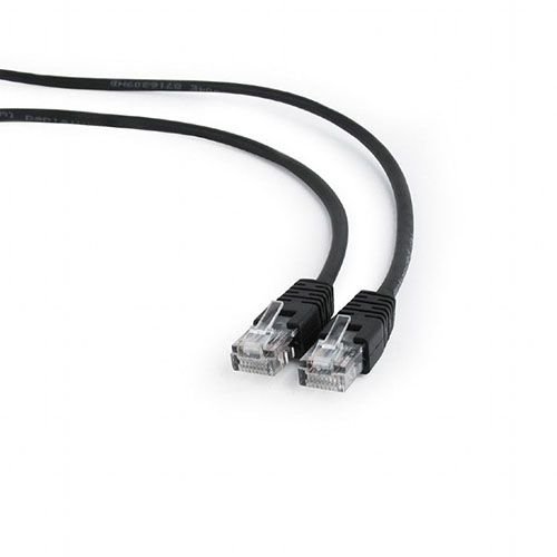 Gembird CAT5e UTP Patch cord, black, 0.5 m | PP12-0.5M/BK
