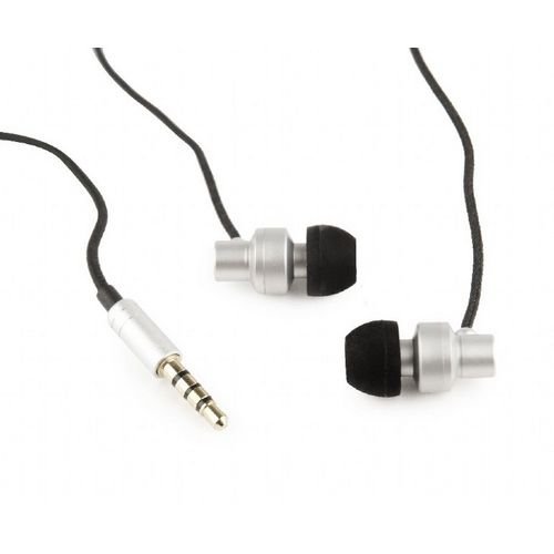 Gembird Paris metalne stereo bubice sa mikrofonom 3.5mm(četvoropolni) 1.2m kabl srebrna boja | MHS-EP-CDG-S