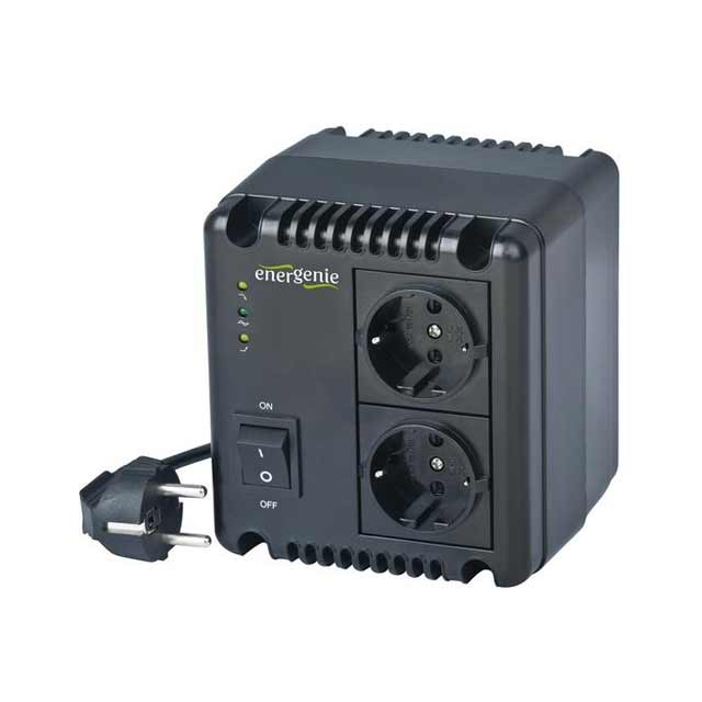 Gembird Automatic AC voltage regulator (AVR) and stabilizer, LED, 220 V AC, 1000 VA (600 W), Pure sinusoidal AC wave form | EG-AVR-1001