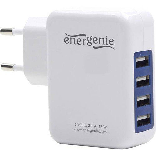 Gembird Universal USB charger, 3.1 A, 4-port 15W white | EG-U4AC-02