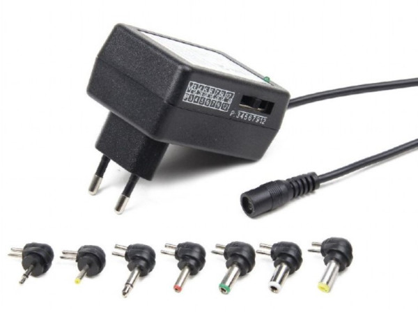 EG-MC-009 Gembird 24W Univerzalni AC-DC adapter 220V/24W na 3,4.5,5,6,7.5,9,12V 2A max