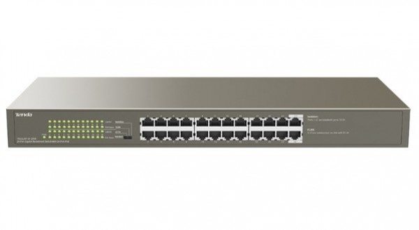 Tenda TEG1124P-24-250W LAN 24-Port 10/100/1000M Base-T Ethernet ports Desktop or rack mount switch