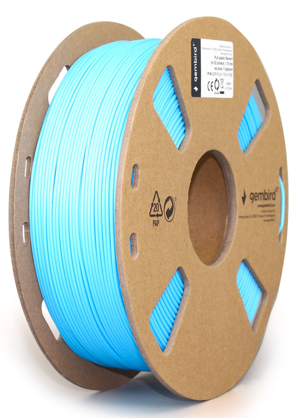 3DP-PLA1.75-01-BS PLA Filament za 3D stampac 1.75mm, kotur 1KG, Sky Blue