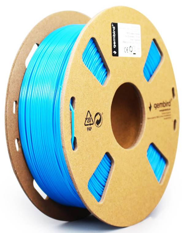 3DP-PETG1.75-01-B PETG Filament za 3D stampac 1.75mm, kotur 1KG Blue