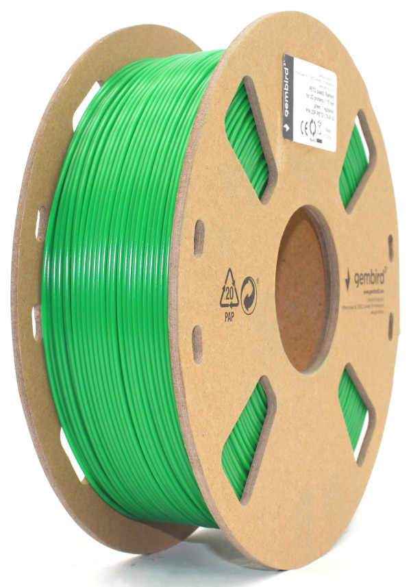 3DP-PETG1.75-01-G PETG Filament za 3D stampac 1.75mm, kotur 1KG Green