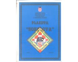 H81170 - Blanko POVELJA za PLAKETU "SOKOLOVA"