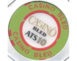 C55530 - Play poker chip, 10 ATS. CASINO BLED
