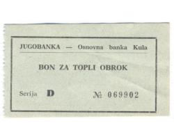 D62125 - Bon ZA topli obrok