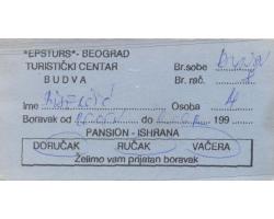 D81172 - Pansionski bon za DORUČAK, RUČAK i VEČERU