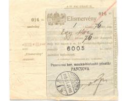 E38568 - Srbija. Potvrda na 1 korona 76 filler