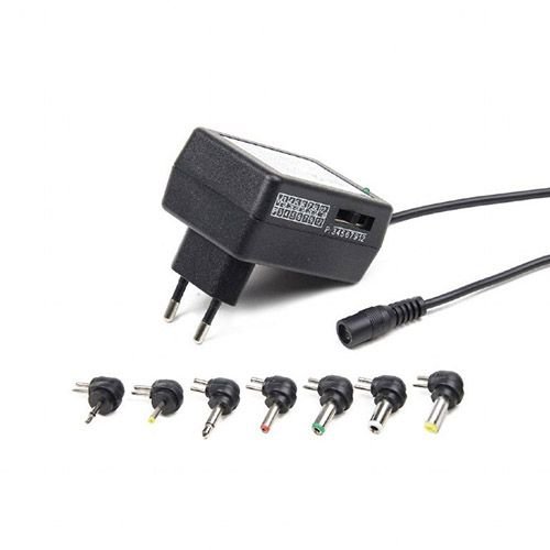 Gembird Universal AC-DC adapter, 24 W / 7x DC power connectors / 3, 4.5, 5, 6, 7.5, 9, 12 +/- 0.1 V at 2 A max | EG-MC-009