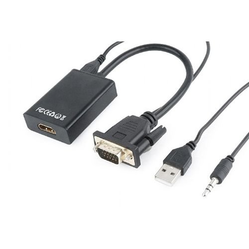 Gembird Adapter VGA na HDMI sa 3.5mm audio kabl 0.15m | A-VGA-HDMI-01