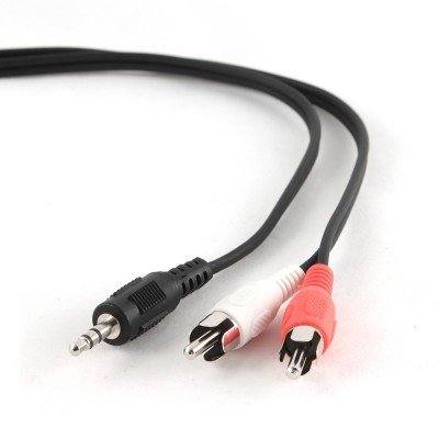 Gembird 3.5mm stereo plug to 2 phono plugs 2.5 meter cable | CCA-458-2.5M