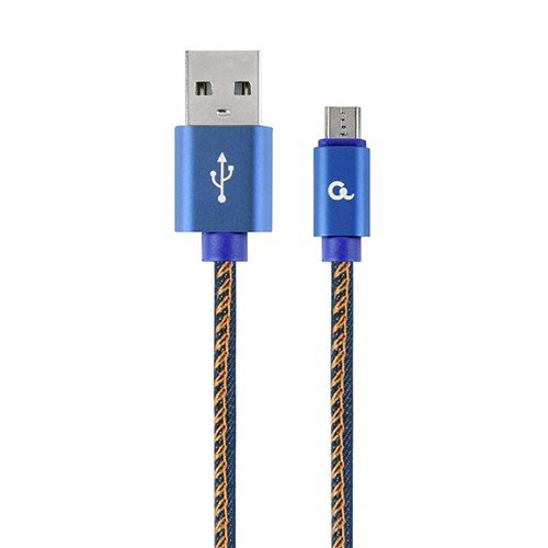 Gembird Pleteni kabl Micro-USB 2m plava boja | CC-USB2J-AMmBM-2M-BL