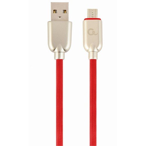 Gembird Gumeni kabl Micro-USB za punjenje i prenos podataka 2m | CC-USB2R-AMmBM-2M-R