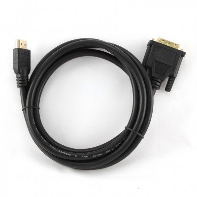 Gembird HDMI to DVI male-male cable with gold-plated connectors, 1.8m, bulk package | CC-HDMI-DVI-6