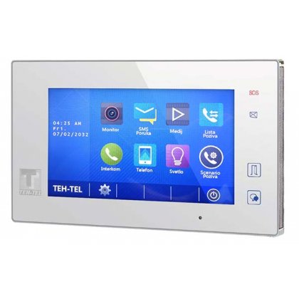 Unutrašnja jedinica video interfona DT47MG(V2)/TD7-W, 7“ touch screen ekran – BELI