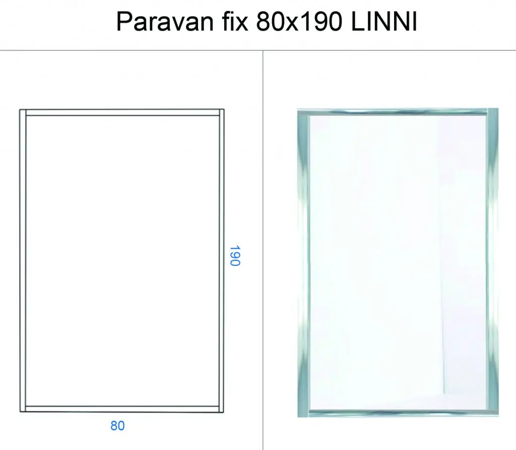 Paravan fix 80x190 linni