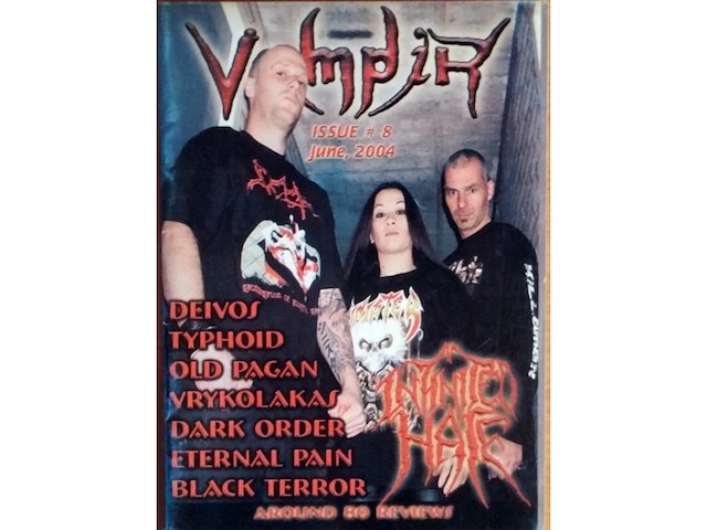 fanzin VAMPIR br. 8 (2004) makedonski metal zin na eng.