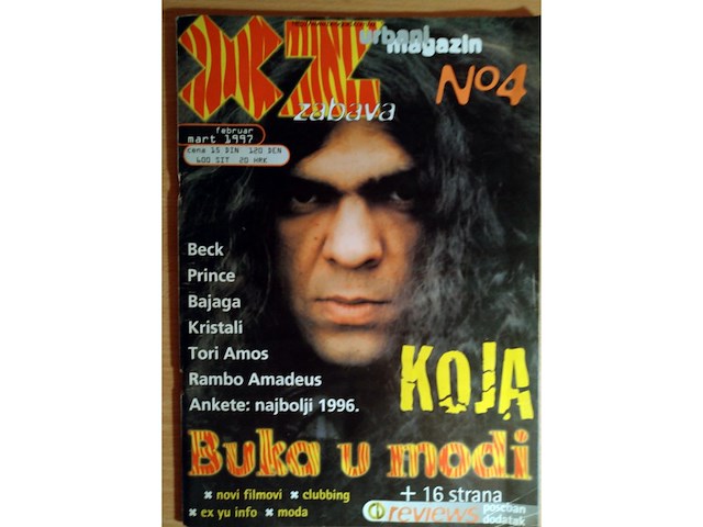 časopis XZ ZABAVA br. 4 (1997), Prince, Bajaga, Rambo