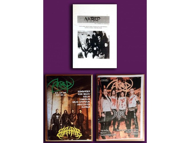 fanzin AKREP br. 1-3 (2010-2012), metal zine na srpskom