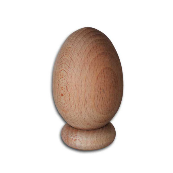 Drveno Jaje za Oslikavanje – Ćureće sa Postoljem