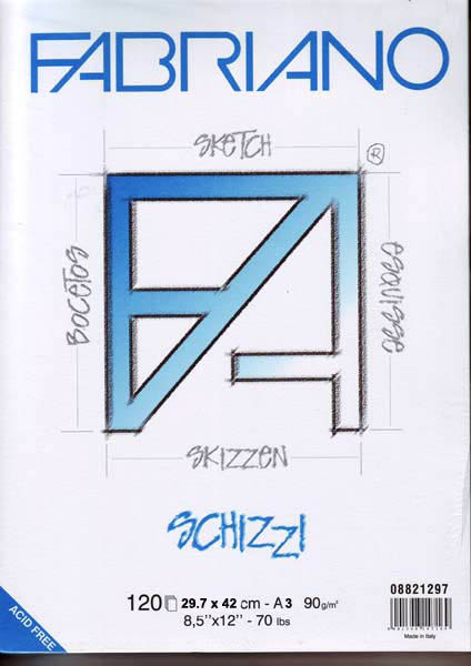 Fabriano Schizzi Papir za Skiciranje A3 – Spirala