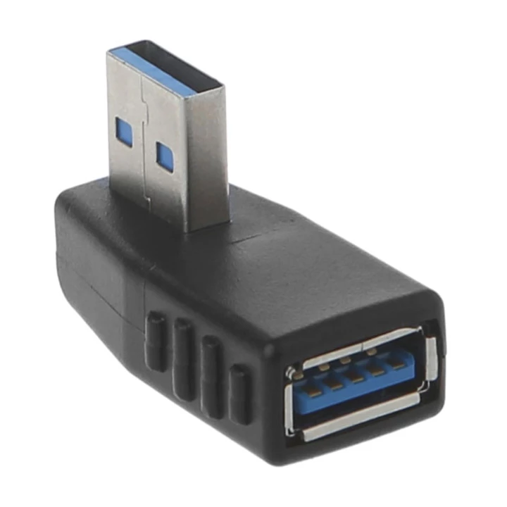 Adapter USB AM - USB AF ugaoni levi